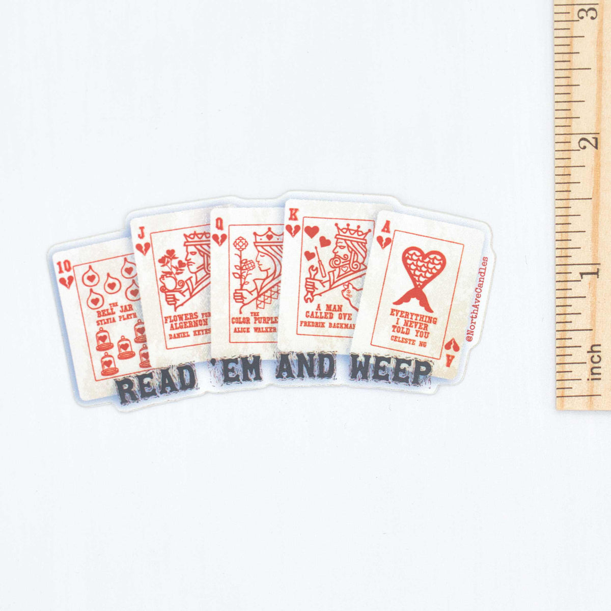 Read 'em and Weep / Book Themed Sticker – North Ave Candles